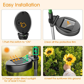 SolarSunflower® | Solar-Powered Sunflower Lights – NextGenGardening
